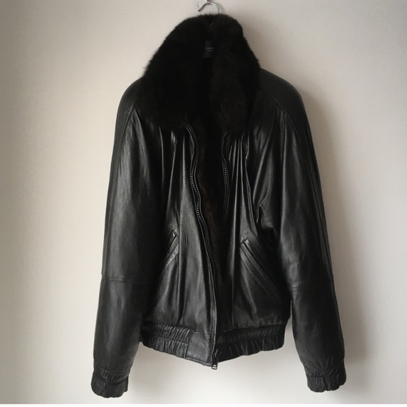 Andrew Marc | Jackets & Coats | Andrew Marc Leather Fur Lined ...